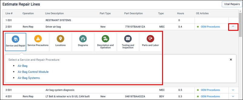 Accessing Collision Repair Information | ALLDATA