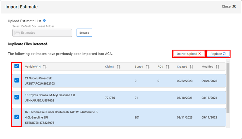 Importing Estimates | ALLDATA